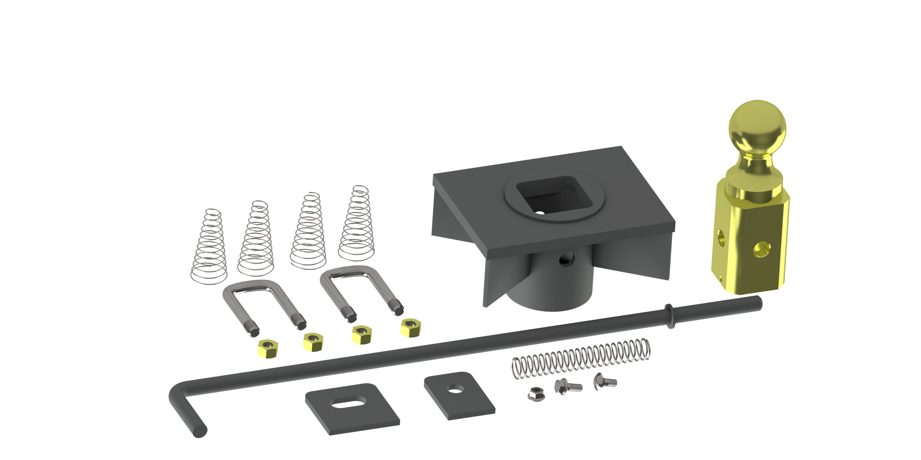 B&W Trailer Hitches GNRK1500 - Turnoverball One-Piece Kit For Flatbeds ...